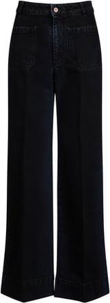 Victoria Beckham Jean droit Alina en denim de coton