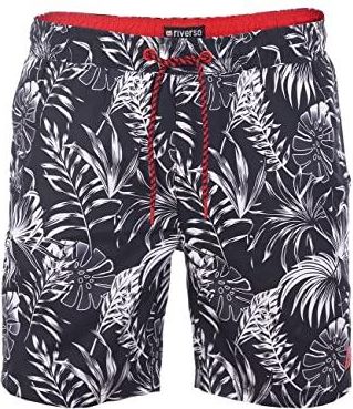 Riverso RIVKai Short de bain pour homme Coupe droite Short de bain Short de sport Short de sport Short avec cordon de serrage Poches été Taille élastique Moti