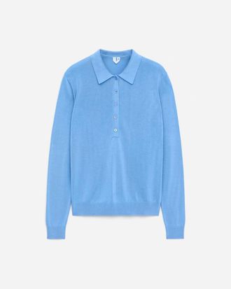 Arket Polostrickhemd -Blau