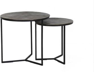 Light & Living Light&living - Beistelltisch Set von 2 Socos Antik Öl Bronze