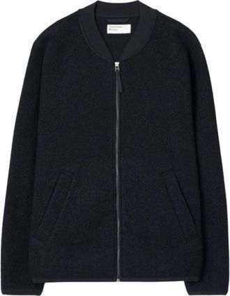 Universal Works Bomber en Laine Polaire Zip - Homme - Vestes - Bleu - Taille: M