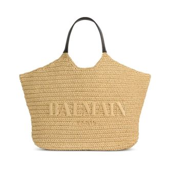 Balmain Femme, Sacs, Beige, Taille: ONE Size Sac Cabas Crochet