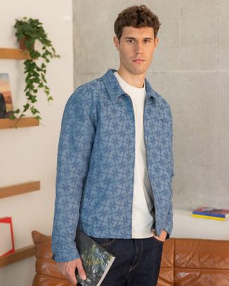 Faguo Blouson coton bleu moyen