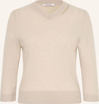 Dorothee Schumacher Dorothee Schumacher Pullover Fluffy Statements Mit Cashmere Und 3/4-Arm beige