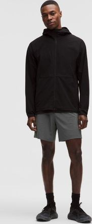 lululemon Pace Breaker Shorts ohne Liner f&uuml;r M&auml;nner - 18 cm - Gr&ouml;&szlig;e 3XL in Onyx Grey