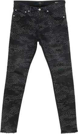 Purple Verzierte Jeans im Distressed-Look - Schwarz