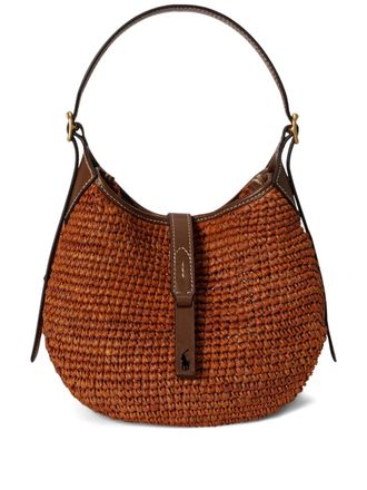 Polo Ralph Lauren Schultertasche aus Bast - Braun