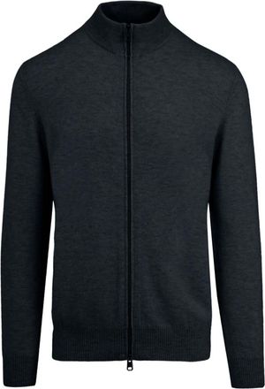 Bomboogie Homme, Pulls, Bleu, Taille: S Pull en m&eacute;rinos avec col montant et fermeture &eacute;clair