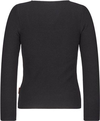 Naketano Longsleeve Baumwolle Langarm Rundhals Rippe figurbetont Streetwear Basic Damen (1-tlg) weich, bequem, casual, vegan, unifarben, weiche Rippe, Alltag