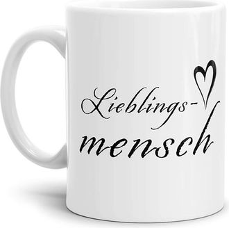 Tassendruck Design-Tasse Lieblingsmensch - Kaffeetasse/Mug/Cup - Qualit&auml;t Made in Germany