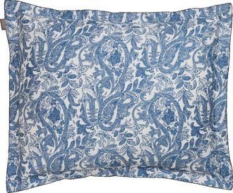 GANT Porcelain Paisley Satin-Kissenbezug einzeln Farbe Lake Blue Größe 80x80