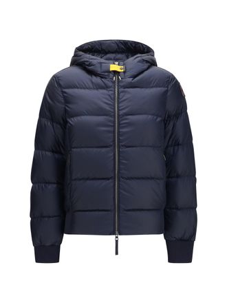 Parajumpers Womens Hooded Down Jacket Mariah Navy Blue Goose Puffer