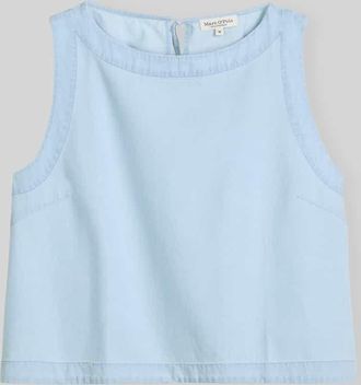 Marc O'Polo Relaxed Fit Kurzarmbluse aus Baumwoll-Lyocell-Mix