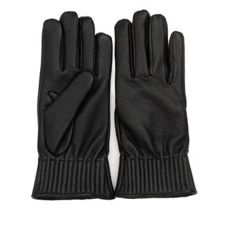 Orciani Schwarze Leder geh&auml;mmerte Handschuhe - - Accessories - Damen - Schwarzk - 8 IN