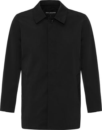 Red Bridge Eleganter Herren Kurzmantel mit Kentkragen - Klassischer Look, verdeckte Knopfleiste Schwarz XXL