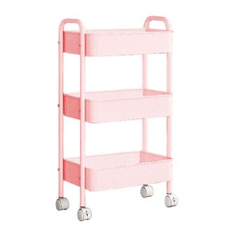 Generic Aufbewahrungswagen mit Rädern, Mehrzweckwagen mit Rollen, hochbelastbarer Werkzeugwagen, Trolley mit 3 Ebenen, Werkzeugwagen, Organizer