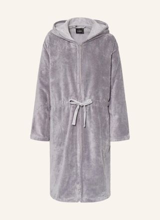 Caw&Ouml; Damen-Bademantel Mit Kapuze grau