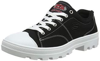 Skechers Femme Roadies-True Roots Baskets, Black Canvas/White Leather Trim, 36.5 EU