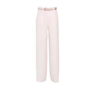 Max Mara G&uuml;rtel Gerade Hose - - Trousers - Damen - Rosa - XS