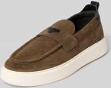 Antony Morato Loafers aus Leder mit Label-Patch Modell METAL ROWAN