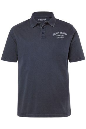 Men Plus Poloshirt Poloshirt Halbarm Brustprint Vintage Look