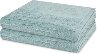 ROSS 2er Set Duscht&uuml;cher - Premium Walkfrottee aus 100% Baumwolle, 500 g/m&sup2;, 70x140 cm, Flauschig weich, hochsaugf&auml;hig & langlebig - Edles Design - Perfekt