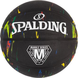 Spalding United Sports Marble Sz7 Ball Black Rainbow 7