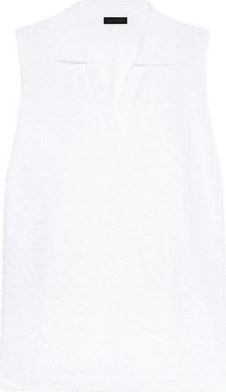 Fiorella Rubino Femme, Tops, Blanc, Taille: 44 FR T-shirt San Gallo avec col polo