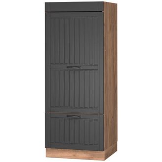 Vicco Armoire micro-ondes Fame-Line, Gris fonc&eacute;, 60cm, Vicco