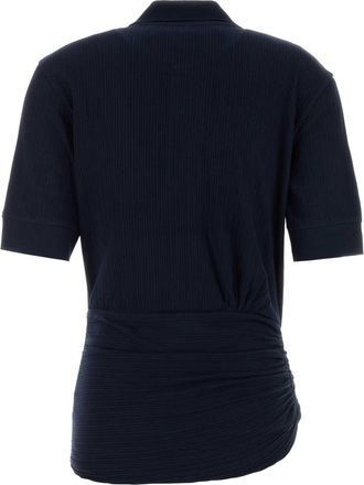 Victoria Beckham Navy Exterior: Cotton Elastane Polo T-shirts And Polos