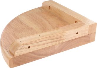 Cabilock Weißes Eichen-eckregal Wandmontiert Wasserfestes Fächerförmiges Regal Mit Abgerundeten Kanten Umweltfreundliche Trennplatte Platzsparend Für Küche Sch