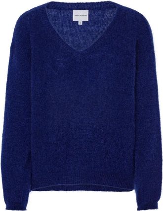 Americandreams Americandreams, Femme, Pulls, Bleu, Taille: 40 FR Silja V Neck Knit