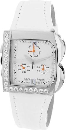 Laura Biagiotti Femme, Accessoires, Blanc, Taille: ONE Size Montre &eacute;l&eacute;gante en cuir