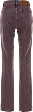 Chlo&eacute; High-Rise Straight-Leg Denim Jeans - Purple