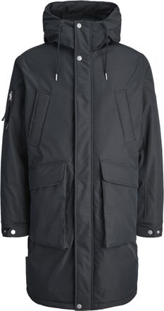 Jack & Jones Herren Jorinwood Twill Parka, Black, l