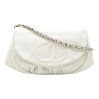 Chanel Pre-owned Half Moon Caviar Chain Wallet - - Pre-owned - Damen - Wei&szlig; - ONE SIZE