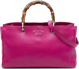 Gucci Hobo Bags - Medium Calfskin Bamboo Shopper Satchel - Gr. unisize - in Gold - f&uuml;r Damen