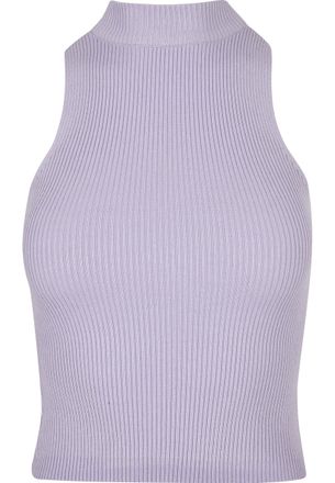 Urban Classics Damen Ladies Short Rib Knit Turtleneck Top T-Shirt, Lilac, XXL