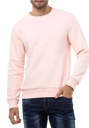 Cipo & Baxx Herren Sweatshirt CL558 Rosa - Stylischer Pullover im Modernen Streetwear Look mit Rundhals & Print - Bequemer Sweater für Alltag, Freizeit & Party - 