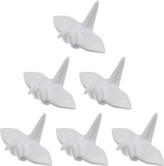 Cabilock 6 Stück Essstäbchenablagen Aus Keramik Im Japanischen Stil Handgefertigt Halter Mit Tausend-Papier-Vogel-Motiv Gabelablage Weiß