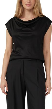 s.Oliver &Auml;rmelloses Shirt aus Viskose mit Wasserfall-Ausschnitt