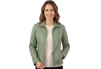 Jilani Lederjacke Maura Jilani - Damen Lederjacke Lammnappa salbei