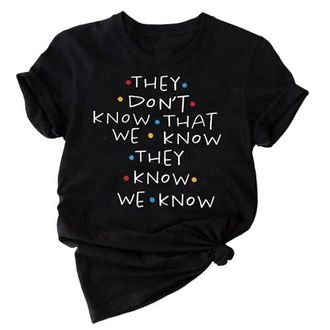 Generic T-shirt d&eacute;t&eacute; &laquo; They Dont Know &raquo; &agrave; manches courtes pour femme 2025 Gym d&eacute;contract&eacute; tendance mignon ample sortie graphique western t-shirt lettres t-shi