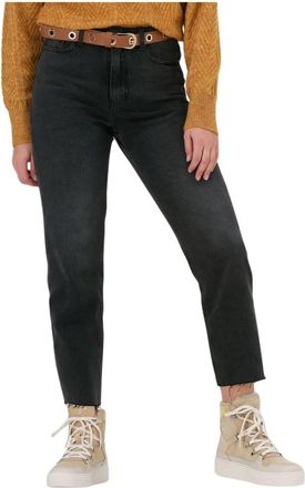 Object High Waist Denim Jeans in Dunkelgrau - - Jeans - Damen - Schwarzk - XS