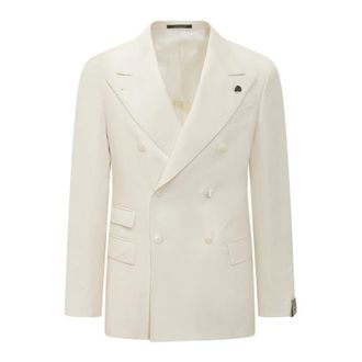 Gabriele Pasini Gekn&ouml;pfter Blazer mit fallendem Revers - - Jackets - Herren - Wei&szlig; - XL