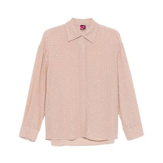 Pinko Pinko, Femme, Blouses et Chemises, Rose, Taille: 36 FR Oliva Embellished Shirt
