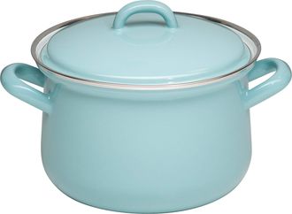 Riess 0606-109, Fleischtopf mit Deckel 16cm, 1.5L, NATURE GREEN Light, Grün, 1.054kg, 16cm Durchmesser, 1.5 Liter, 23 x 17.7 x 11.3cm, Emaille, Induktion