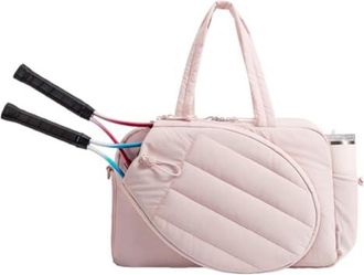 Generic Sac de sport pour 2 raquettes, sac de sport, sac de sport, sac &agrave; main de nuit, week-end, pour femmes, hommes, jeunes, rose, m
