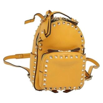 Valentino Pre-owned Leder ruckscke - - Pre-owned - Damen - Gelb - ONE SIZE