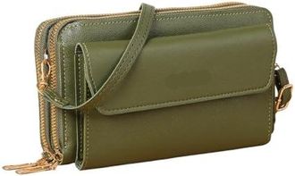 Generic Sac &agrave; bandouli&egrave;re pour femme, &eacute;dition tendance, polyvalent, grande capacit&eacute;, double fermeture &eacute;clair, Vert, Taille unique